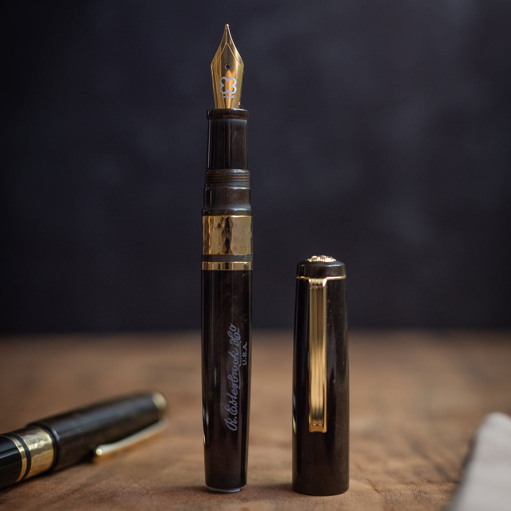 Esterbrook Model J Chatoyant Acrylics Fountain Pen in Pumpkin Latte wi ...