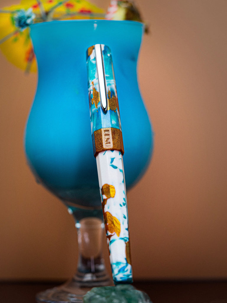 Benu Euphoria Fountain Pen in Blue Hawaiian - Goldspot Pens