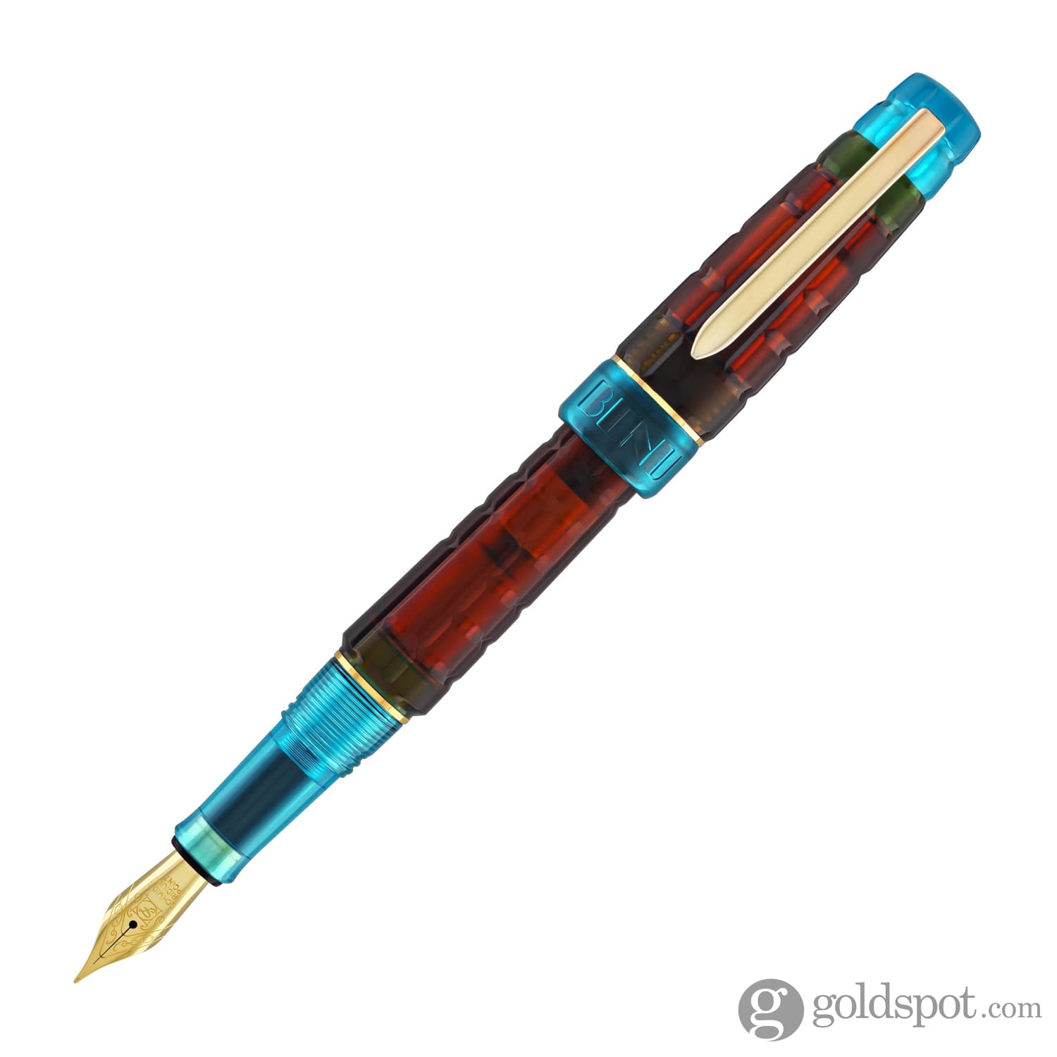 Benu Tessera Fountain Pen in Ribbon Turquoise - Goldspot Pens