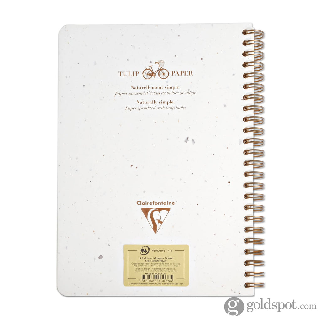 Clairefontaine Tulip Paper Wirebound Dotted Notebook - A5 - Goldspot Pens