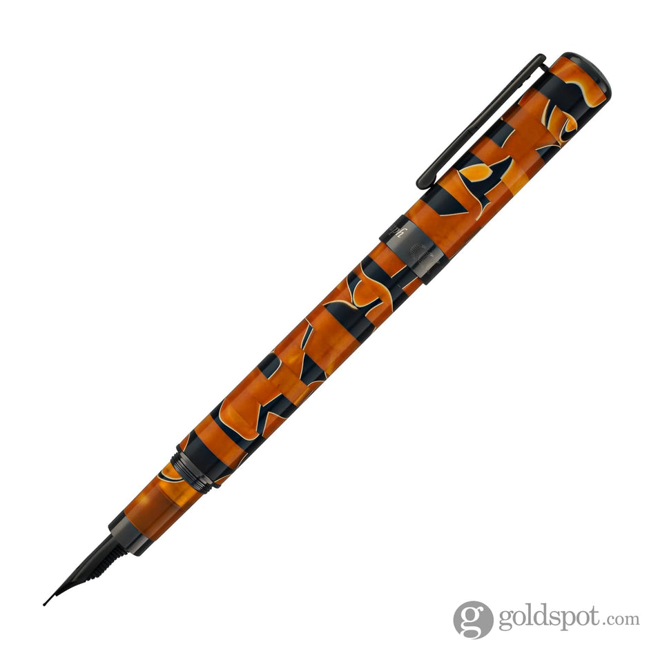 Conklin Stylograph Mosaic Fountain Pen in Orange/Black - Goldspot Pens