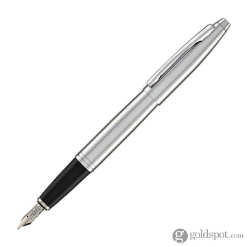 Cross Calais Fountain Pen in Polished Chrome - Medium Point - Goldspot Pens
