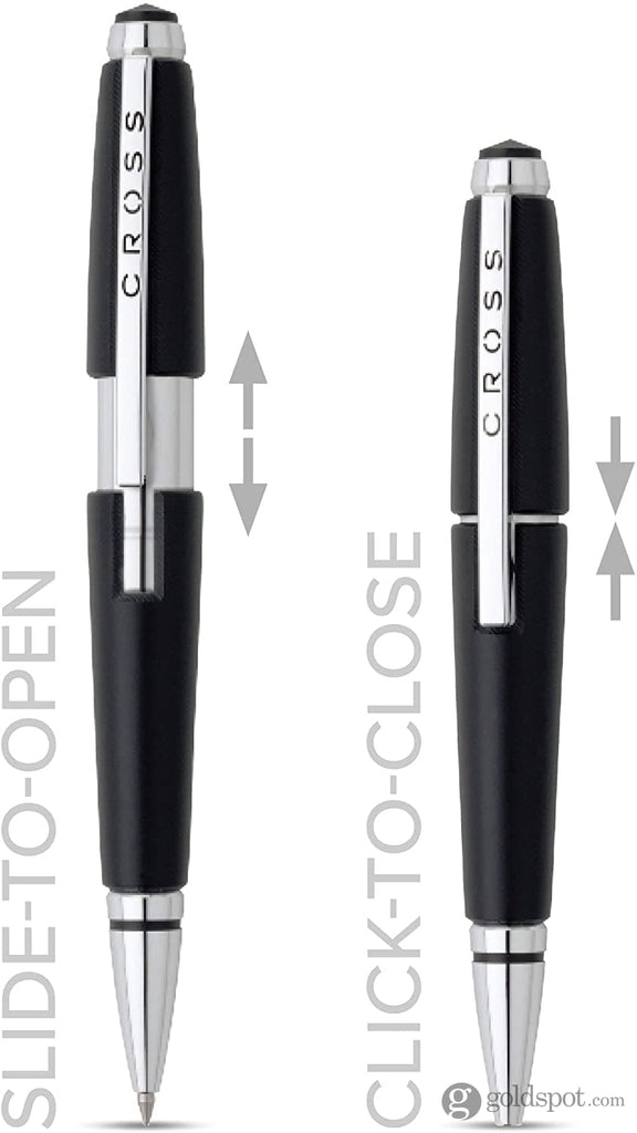 Cross Edge Capless Rollerball Pen in Jet Black - Goldspot Pens