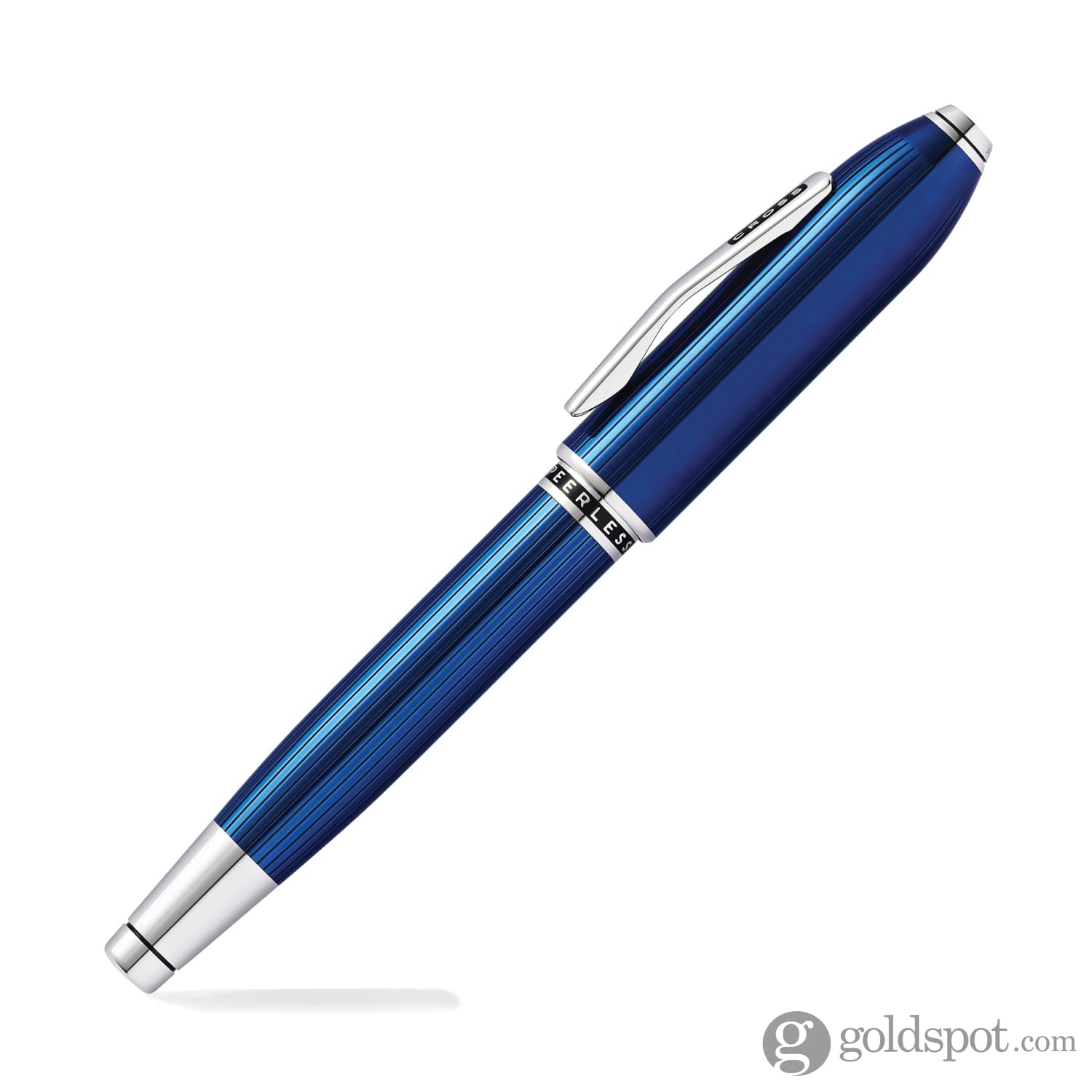 Cross Peerless Fountain Pen in Translucent Quartz Blue - 18K Gold ...