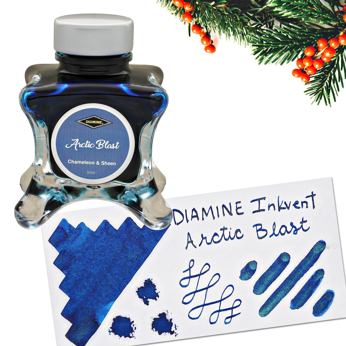 Diamine Inkvent Green Edition Chameleon & Sheen Bottled Ink in Arctic ...