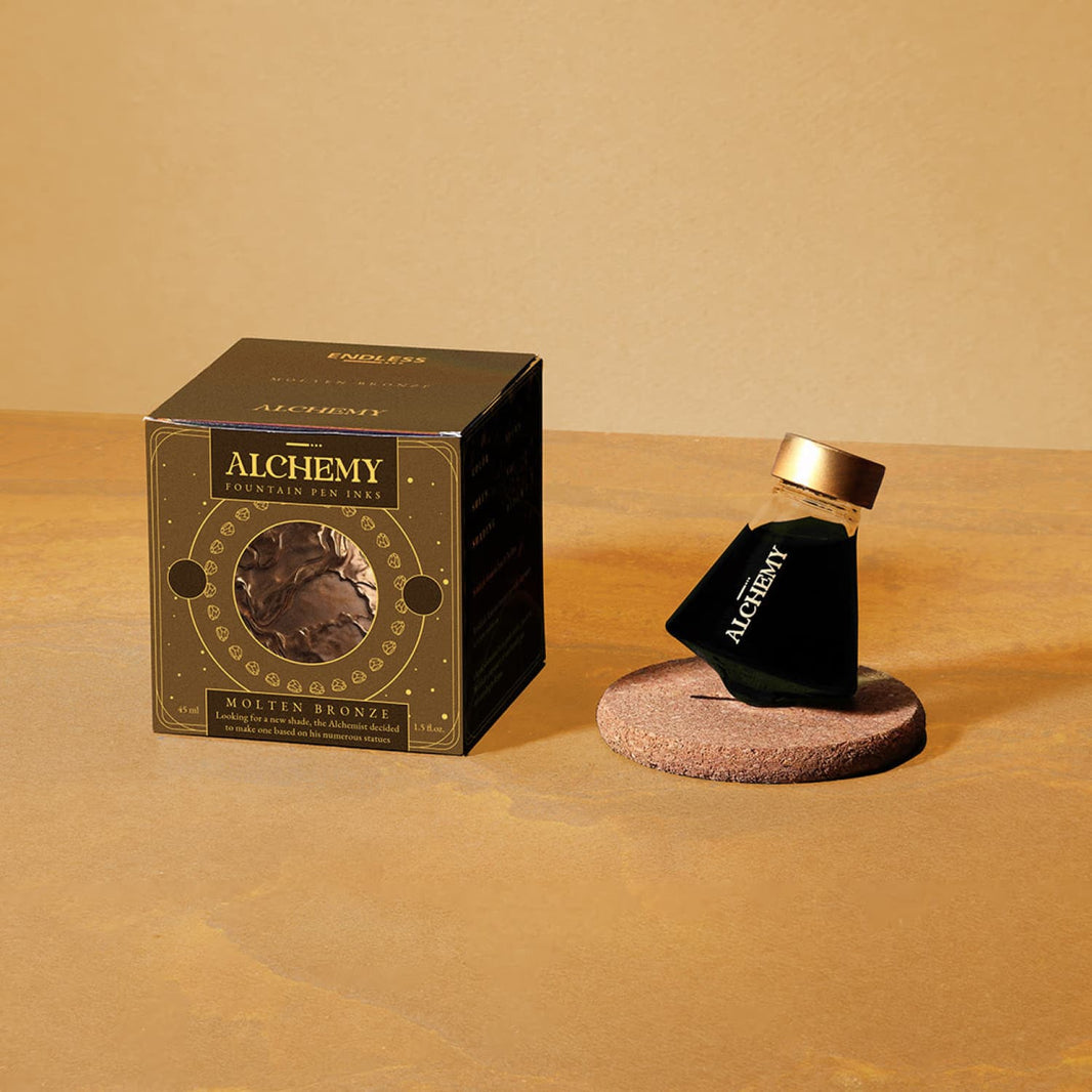 Endless Alchemy Bottled Ink in Molten Bronze - 45 ml - Goldspot Pens