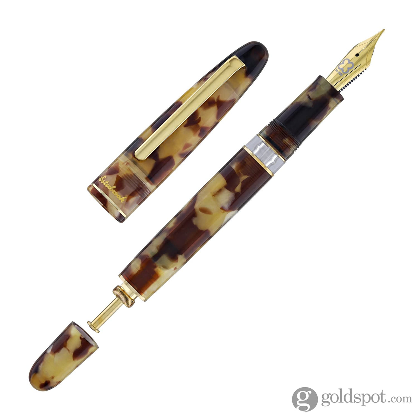 Esterbrook Estie Button Fill Fountain Pen in Tortoise - Goldspot Pens