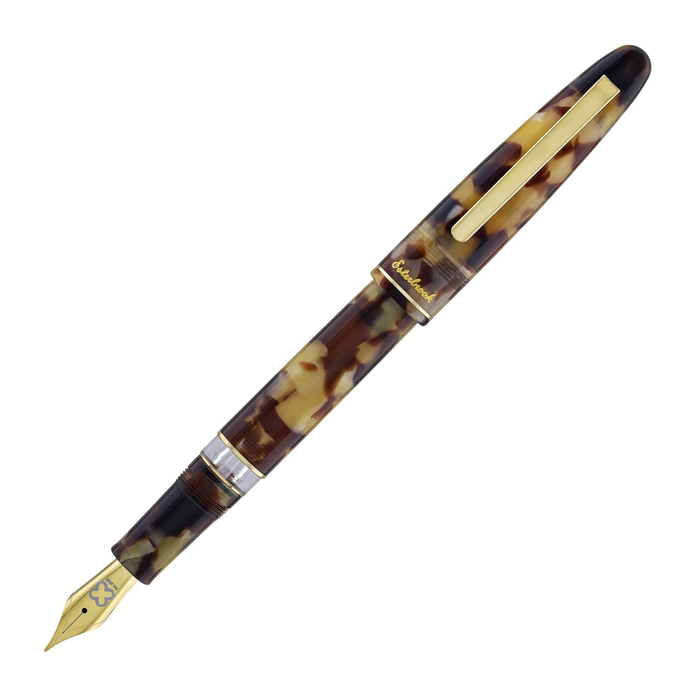 Esterbrook Estie Button Fill Fountain Pen in Tortoise - Goldspot Pens