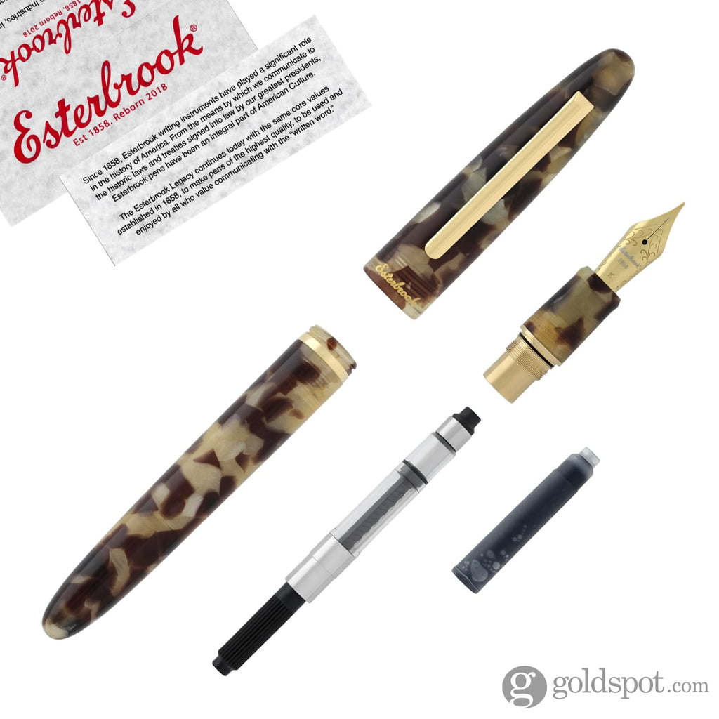 Esterbrook Estie Fountain Pen in Tortoise with Gold Trim - Goldspot Pens