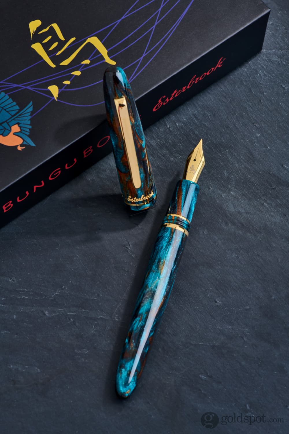 Esterbrook x Bungubox Estie Fountain Pen in Kachofugetsu Kingfisher ...