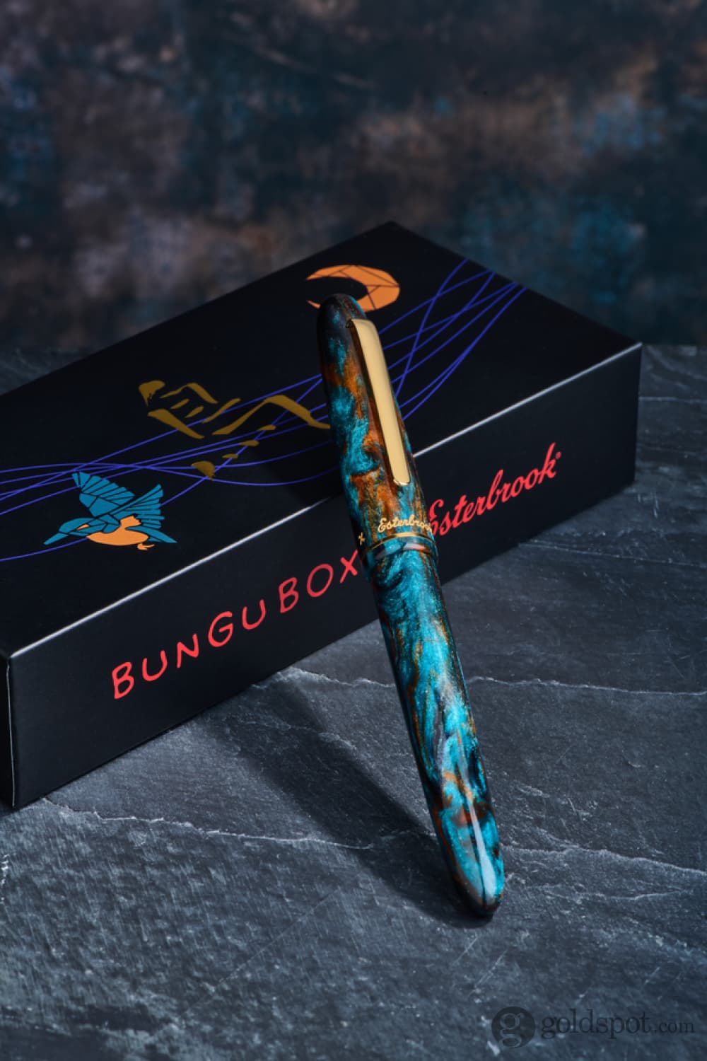 Esterbrook x Bungubox Estie Fountain Pen in Kachofugetsu Kingfisher ...