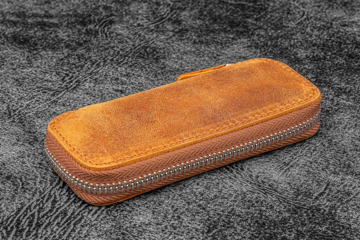 Galen Leather 2 Pen Case for Kaweco - Pocket Pen in Crazy Horse Brown ...
