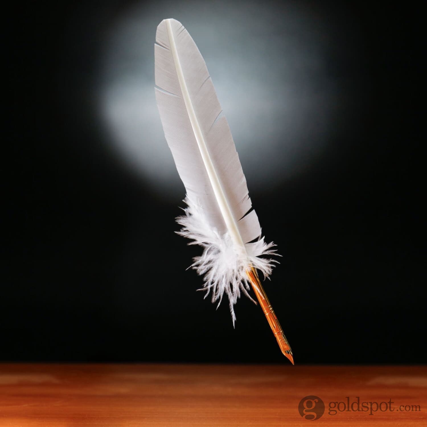 Jacques Herbin Goose Quill Pen in White Feather - Goldspot Pens