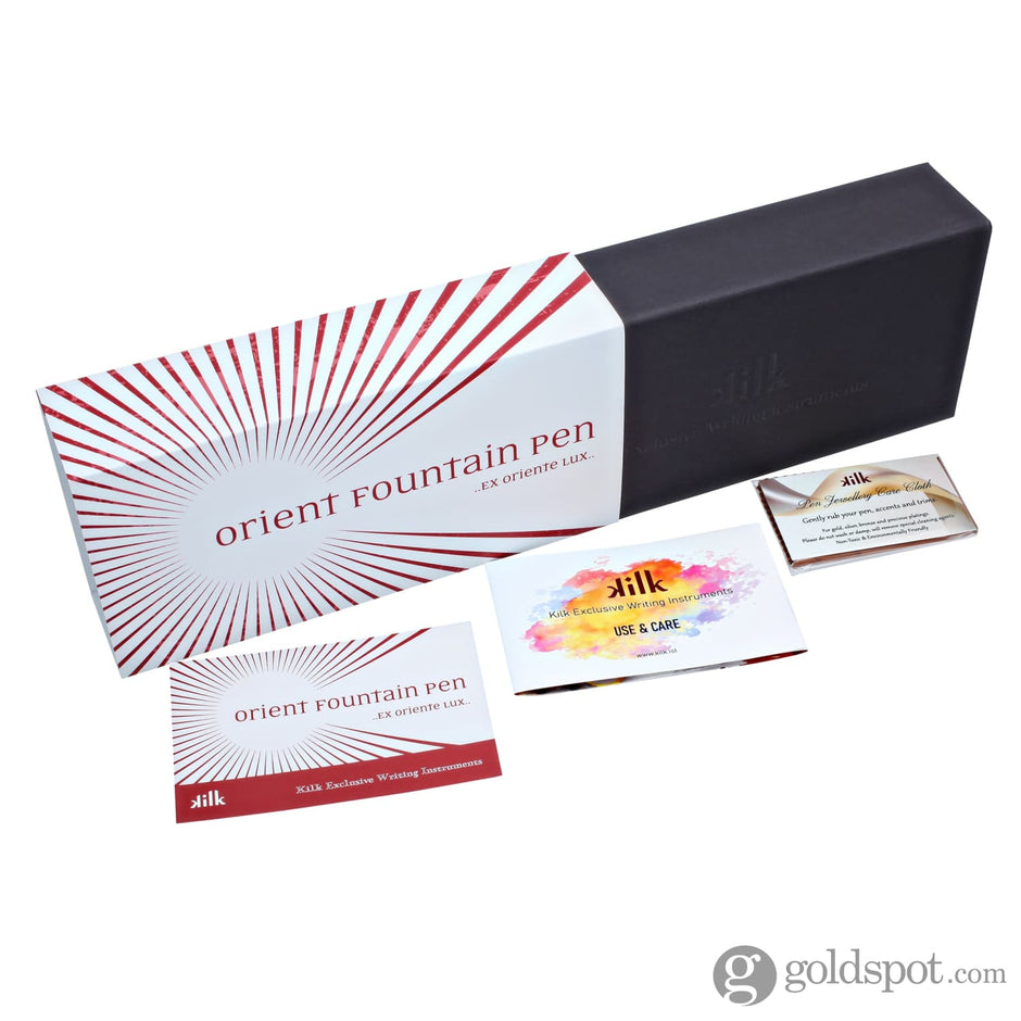 Kilk Orient Fountain Pen in Red Chipped - Goldspot Pens