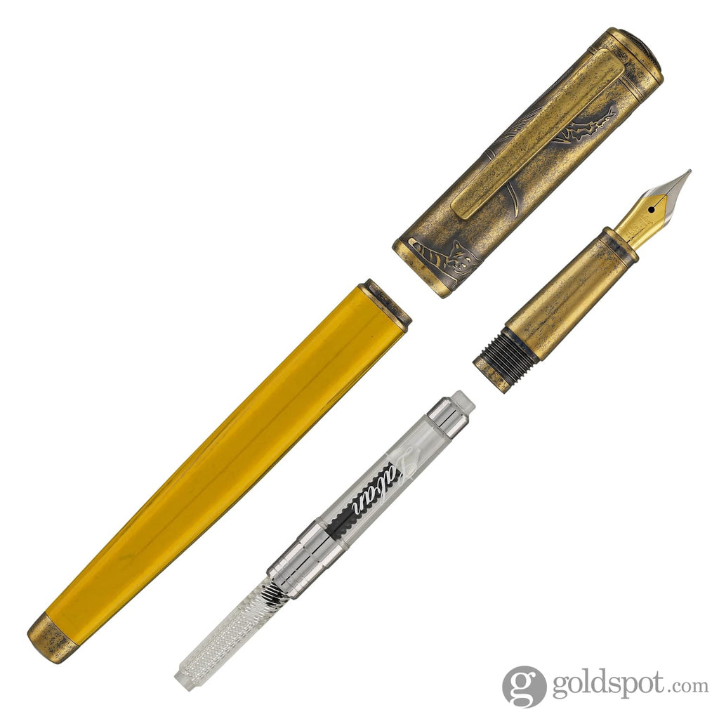 Laban Sanyu in Hand Fountain Pen Set in Antique Gold - Goldspot Pens