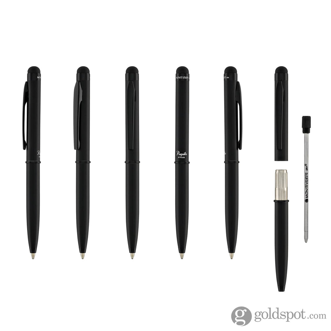 Monteverde Poquito Stylus Ballpoint Pen in Black - Goldspot Pens