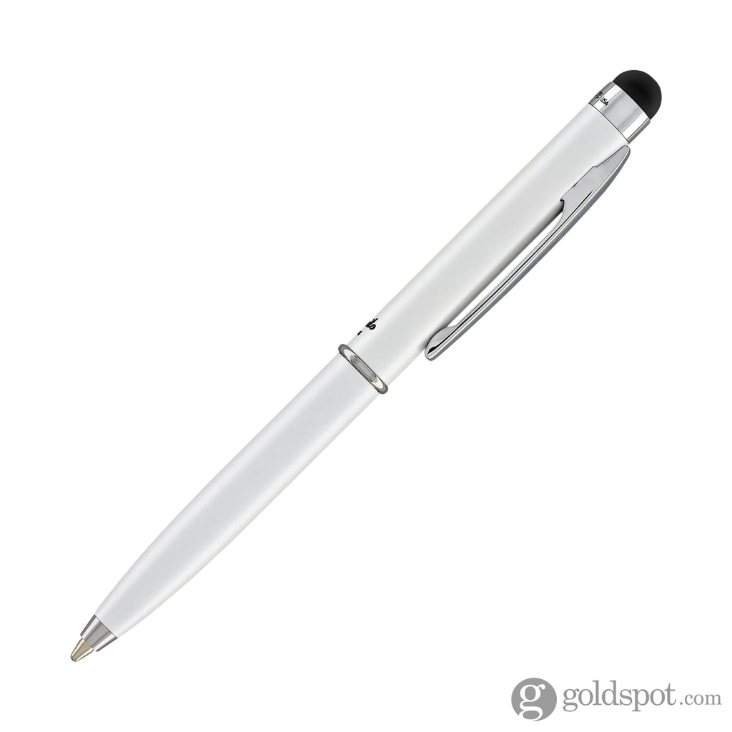 Monteverde Poquito Stylus Ballpoint Pen in Pearl White with Chrome Tri ...