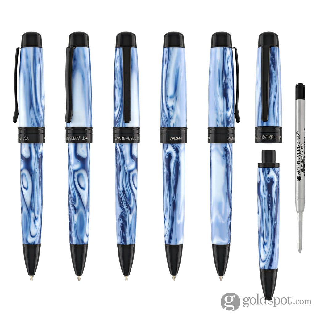 Monteverde Prima Ballpoint Pen in Blue Swirl - Goldspot Pens
