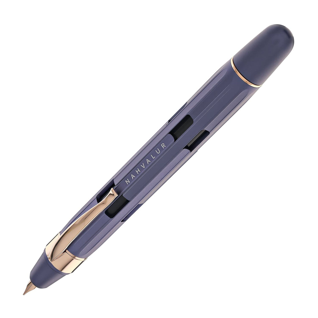 Nahvalur Eclipse Retractable Fountain Pen in Hepatizon with Rose Gold ...