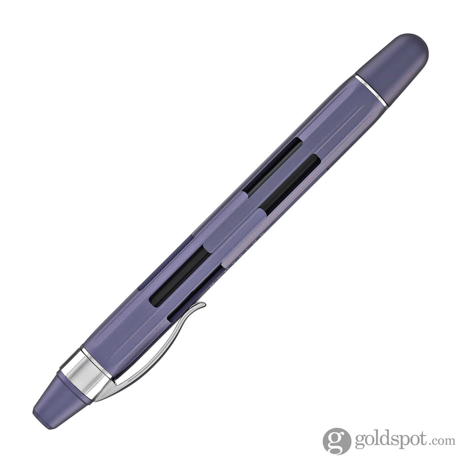 Nahvalur Eclipse Retractable Fountain Pen in Hepatizon with Silver Tri ...
