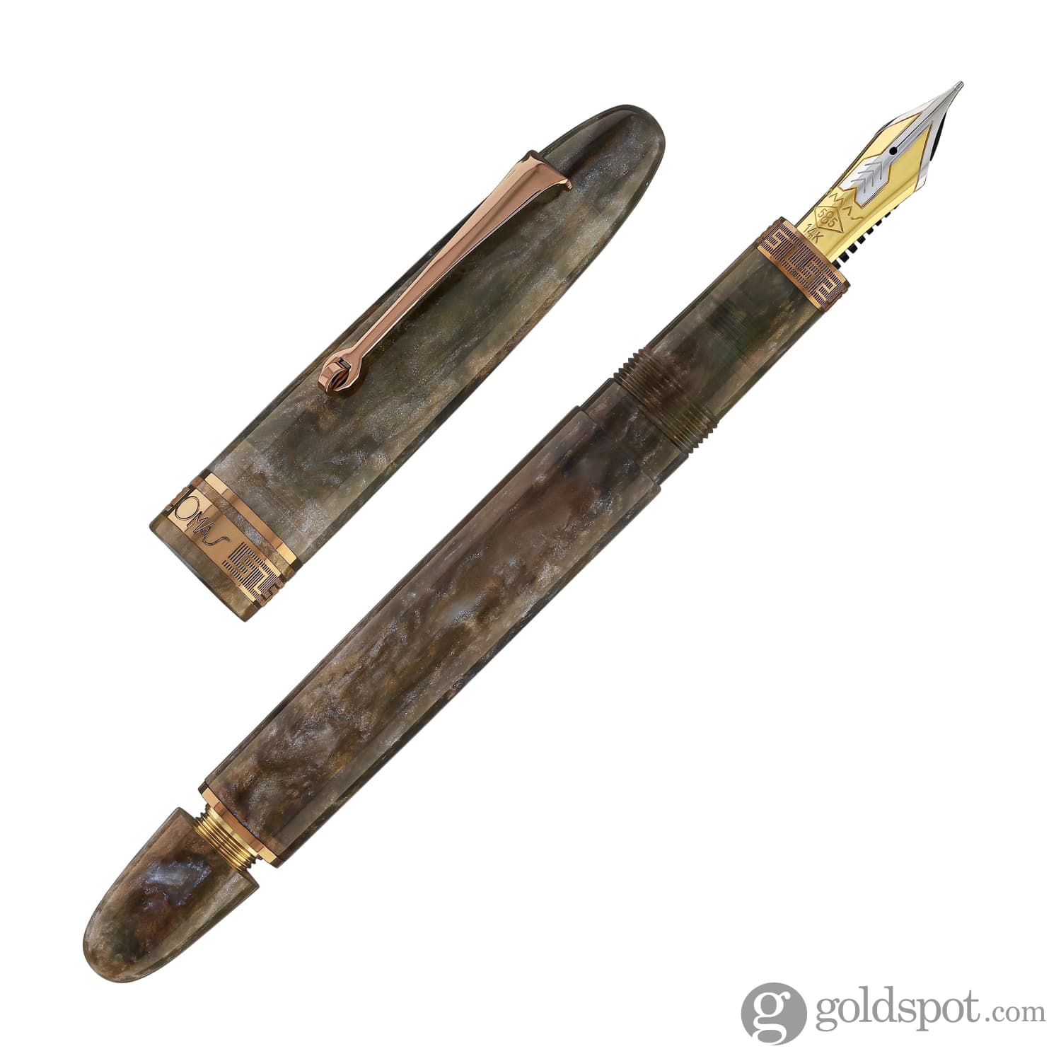 Omas Ogiva Cocktail Series Fountain Pen in Espresso Martini with Brown ...