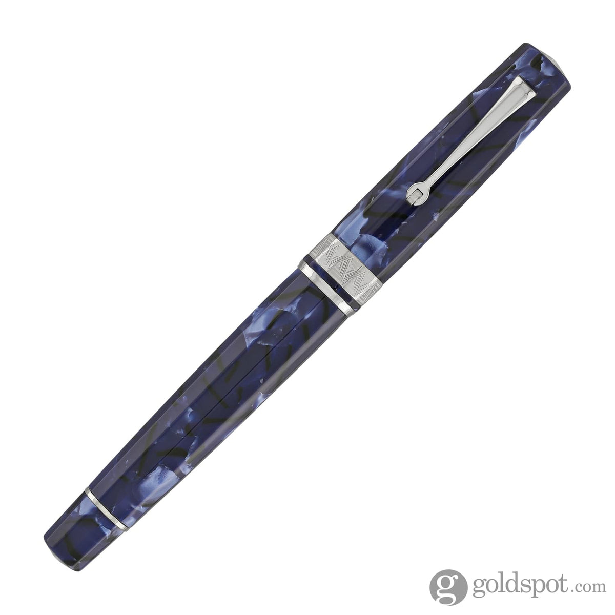 Omas Paragon Fountain Pen in Blue Royale with Silver Trim - Goldspot Pens