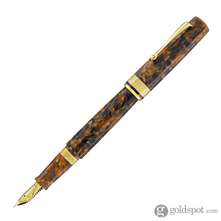 Omas Paragon Fountain Pen in Blue Saffron with Gold Trim - Goldspot Pens