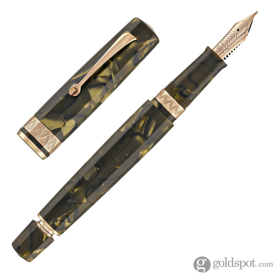 Omas Paragon Fountain Pen in Saft Green with Rose Gold Trim - Goldspot Pens