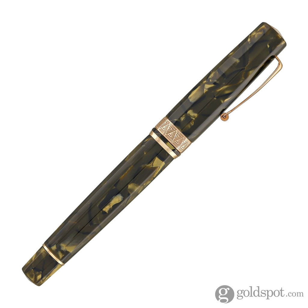 Omas Paragon Fountain Pen in Saft Green with Rose Gold Trim - Goldspot Pens