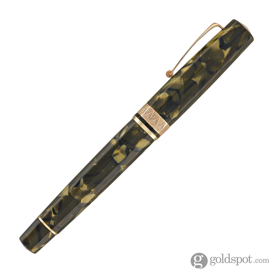 Omas Paragon Fountain Pen in Saft Green with Rose Gold Trim - Goldspot Pens