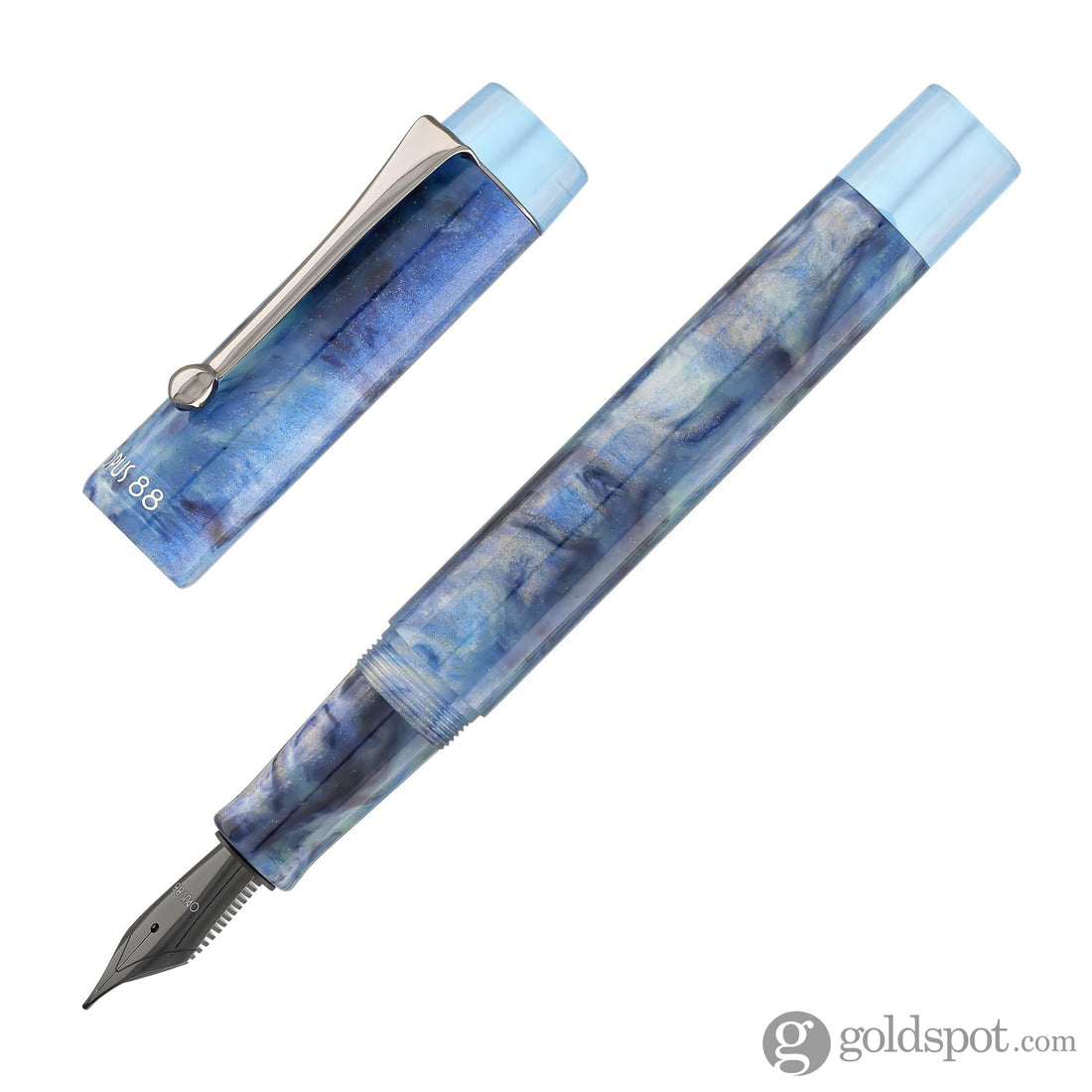 Opus 88 Demonstrator Fountain Pen in Sapphire - Goldspot Pens