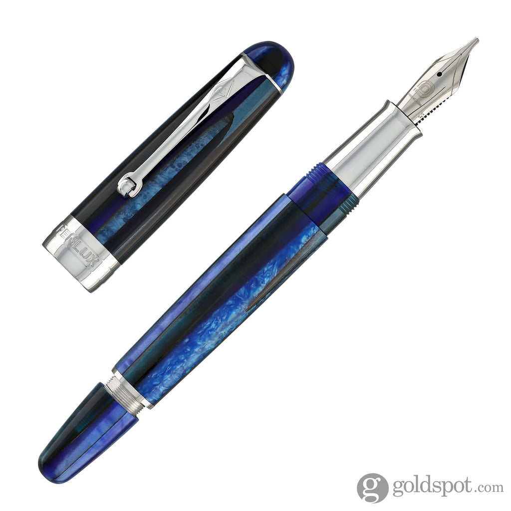 Penlux Masterpiece Delgado Fountain Pen in Blue Grotto - Goldspot Pens