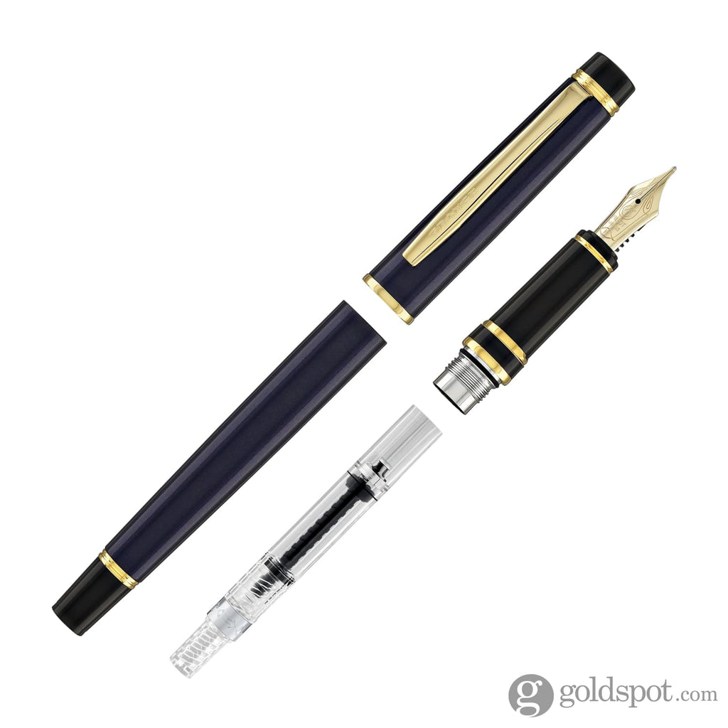 Pilot Grance Fountain Pen in Deep Navy Blue - 14k Gold Nib - Goldspot Pens