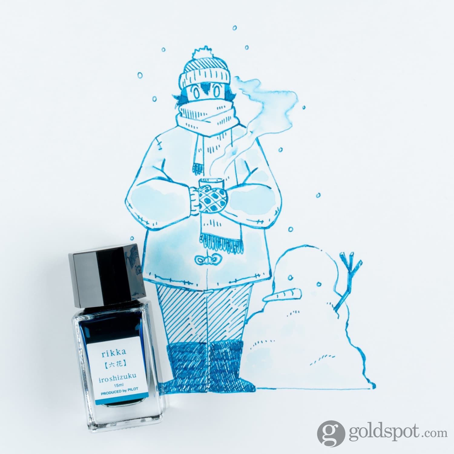 Pilot Iroshizuku Mini Bottled Ink in Rikka (Snow Crystal) - 15 mL ...