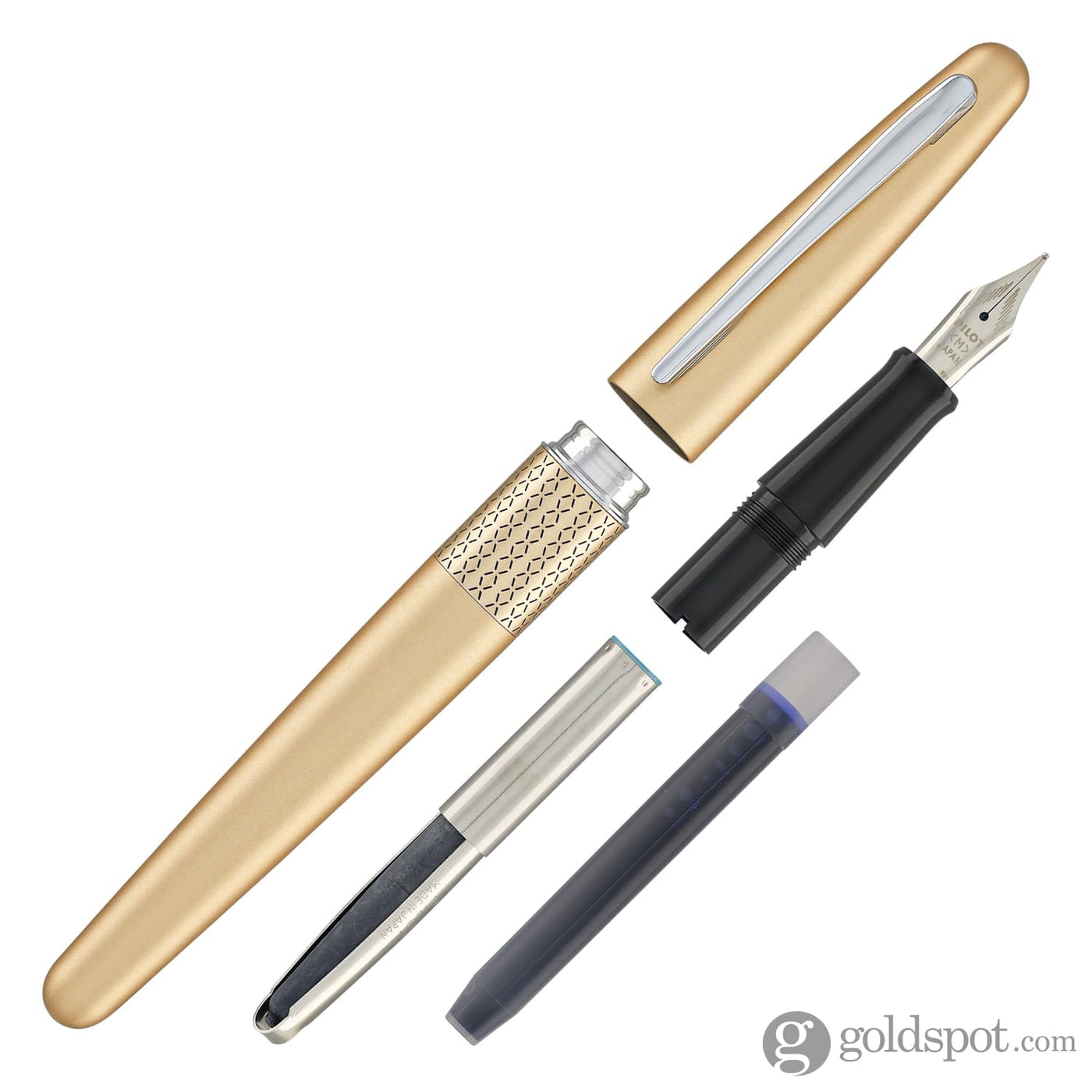 The Pilot Metropolitan Zig Zag Gold Fountain Pen - Medium - Goldspot Pens