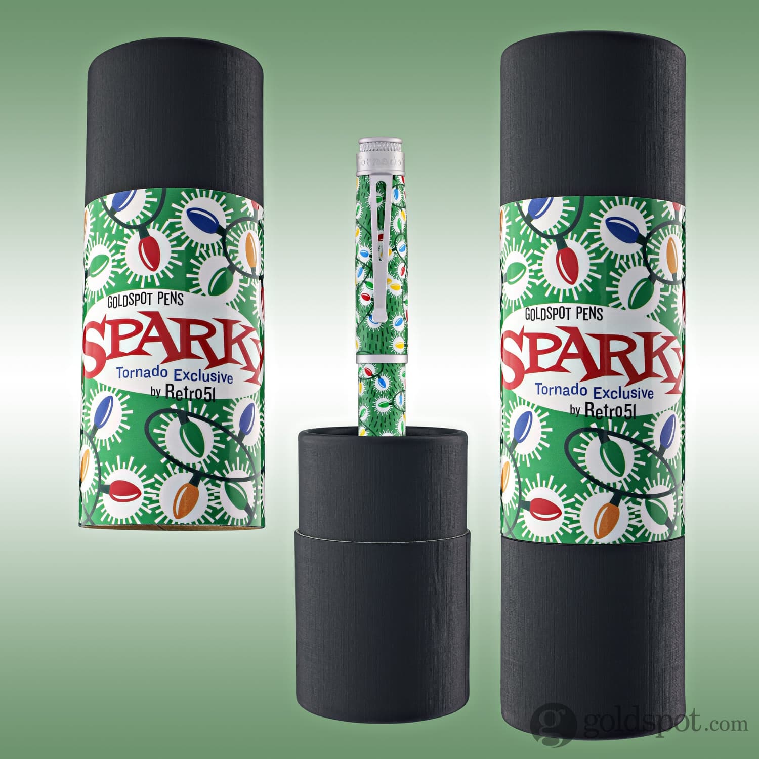 Retro 51 Goldspot Exclusive Tornado Fountain Pen in Sparky Christmas L ...