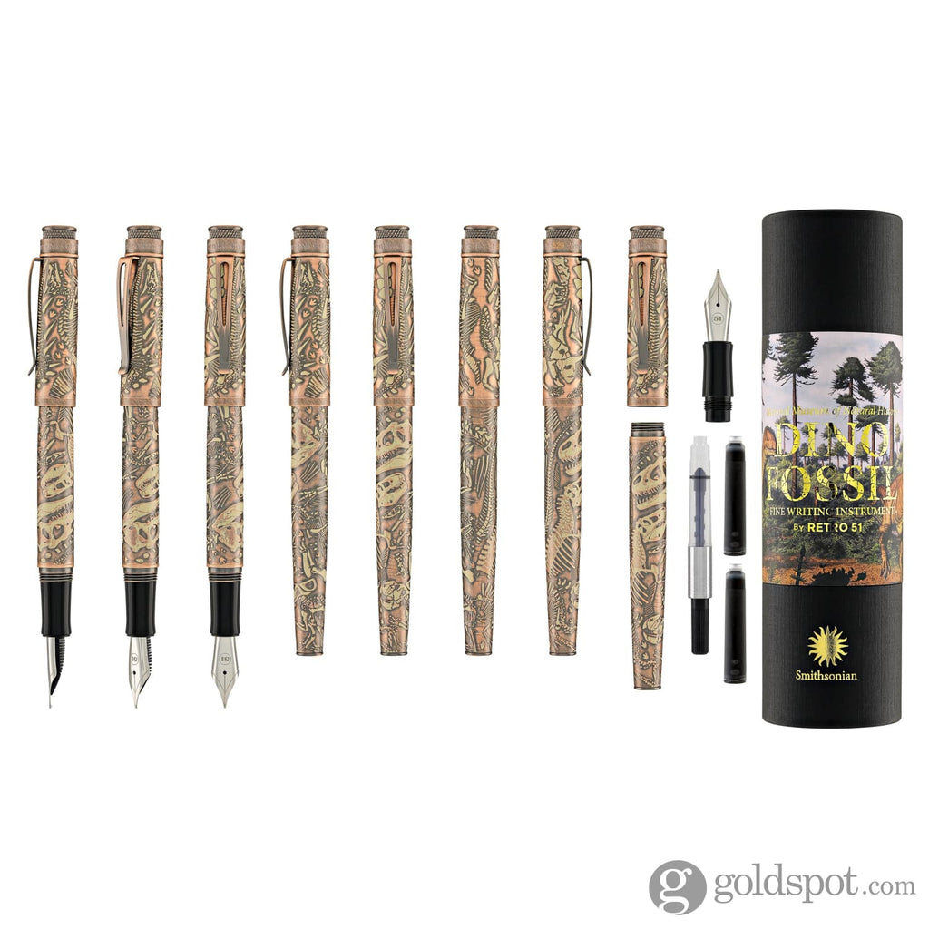 Retro 51 Tornado Smithsonian Fountain Pen in Dino Fossil - Goldspot Pens
