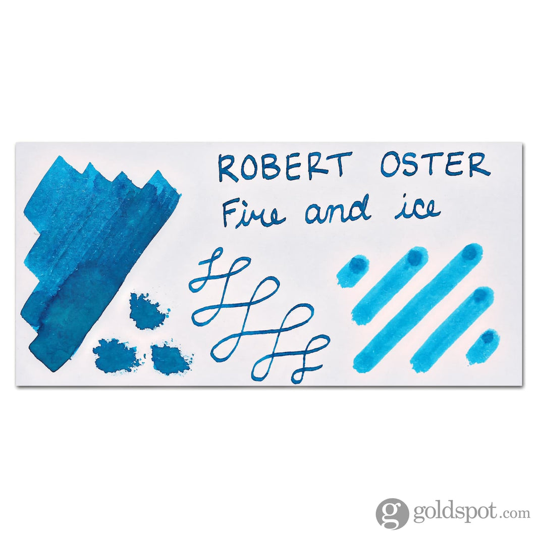Robert Oster Bottled Ink in Fire and Ice Blue - 50 mL - Goldspot Pens