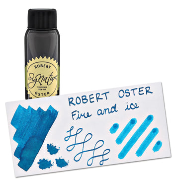 Robert Oster Bottled Ink in Fire and Ice Blue - 50 mL - Goldspot Pens