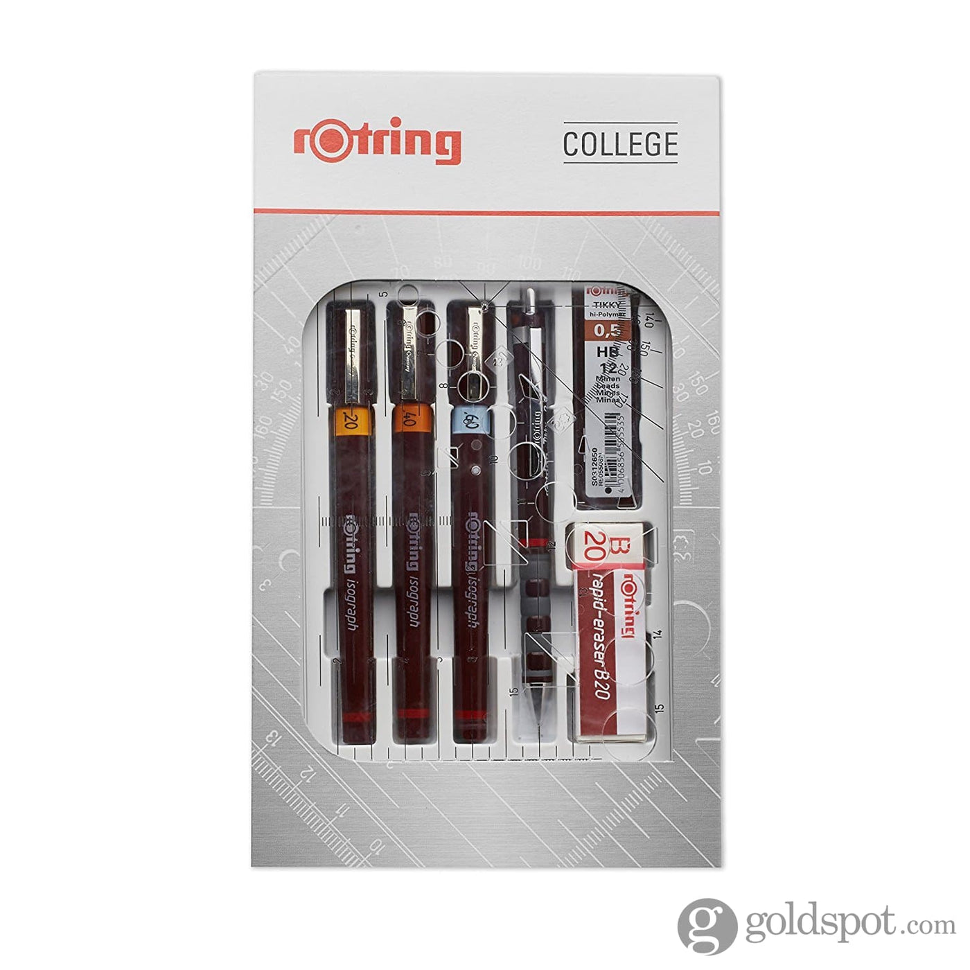 Rotring Isograph Technical College Drawing Pens (0.20 - 0.60 mm) - Set ...