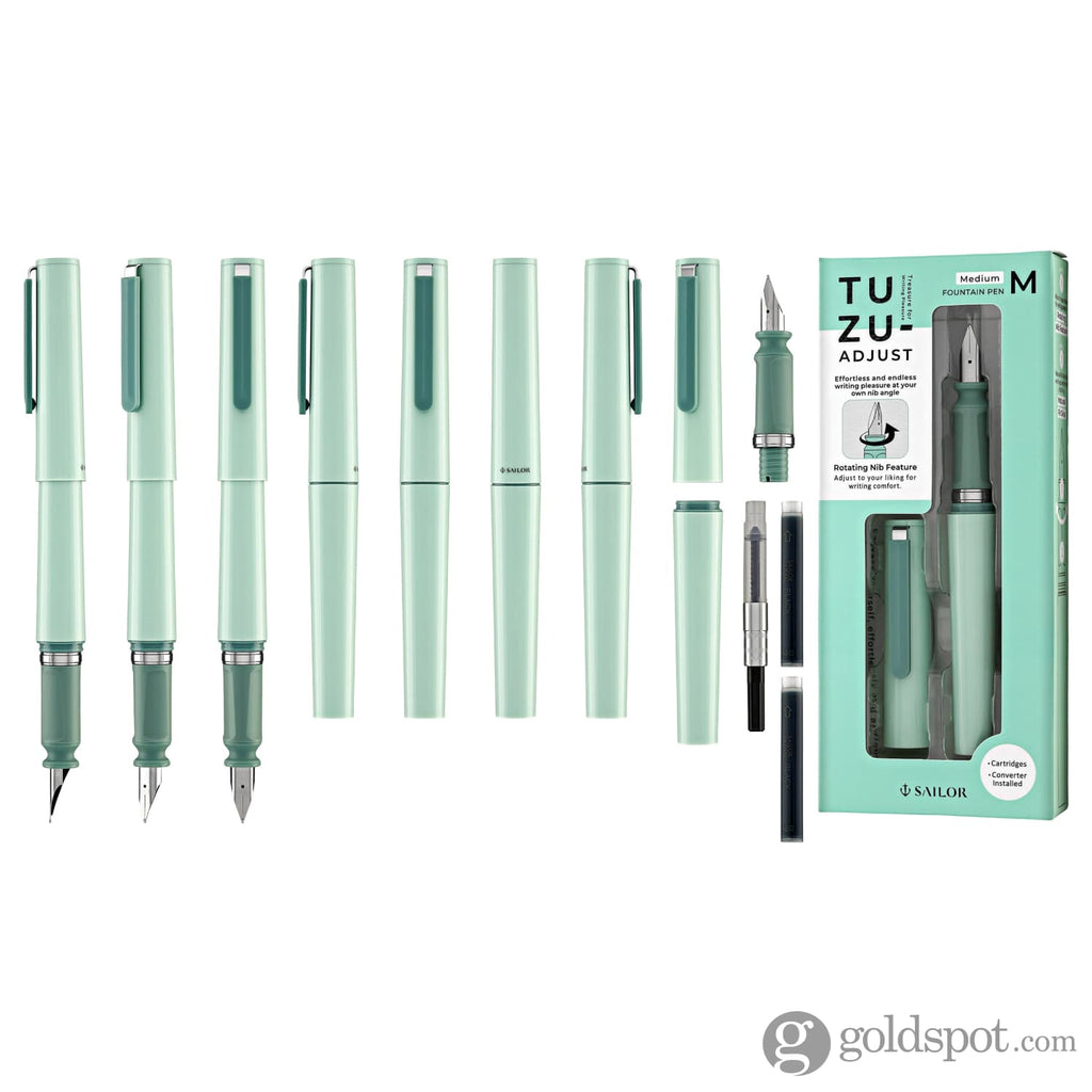 Sailor Compass Tuzu Fountain Pen in Green - Goldspot Pens