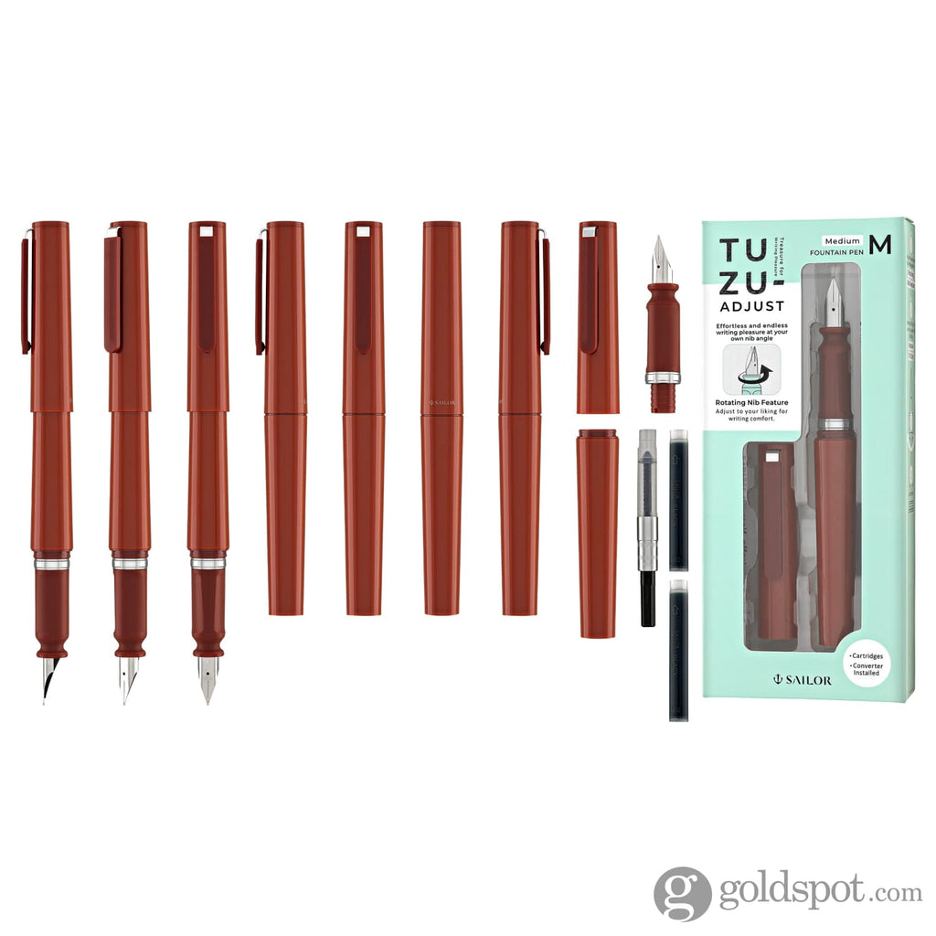 Sailor Compass Tuzu Fountain Pen in Red - Goldspot Pens