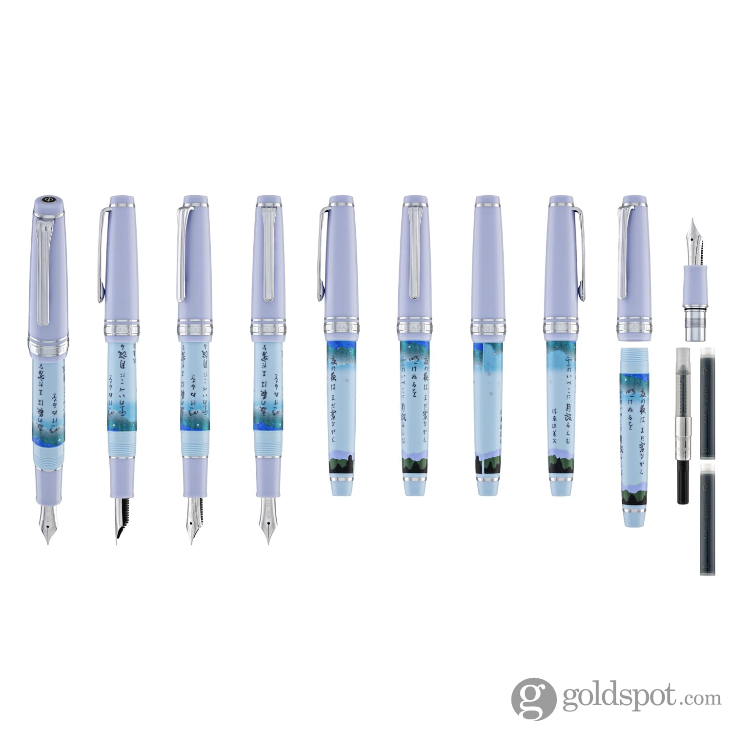 Sailor Professional Gear Slim Seasonal Waka Poetry Fountain Pen in Sum ...