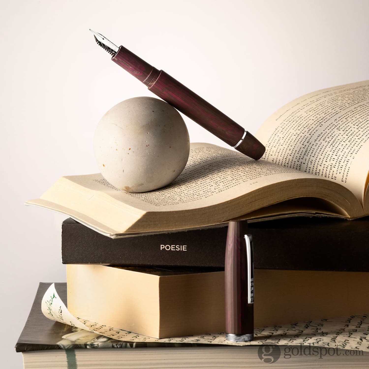 Scribo Flow Fountain Pen in Armonia with Platinum Trim - Goldspot Pens