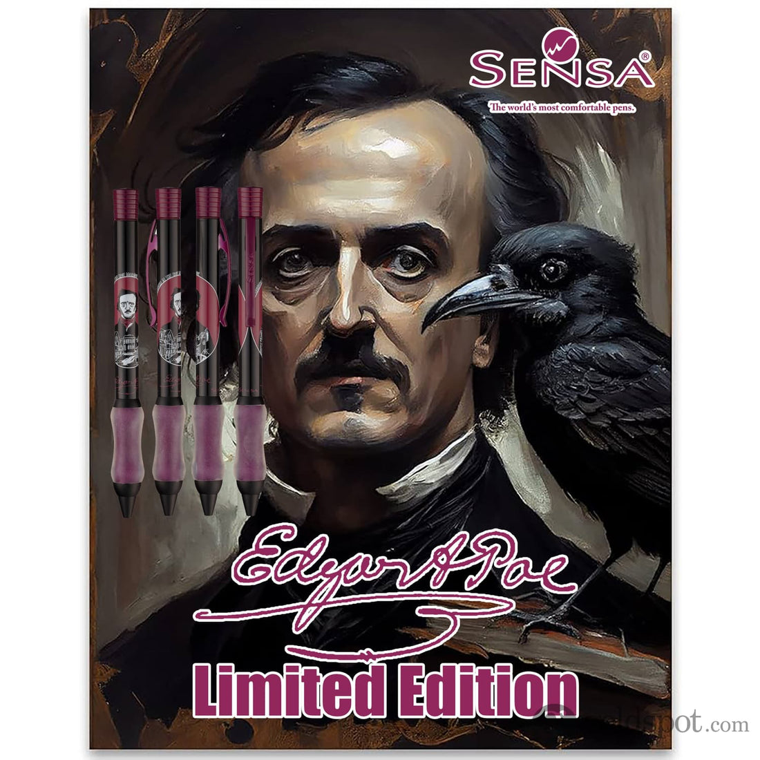 Sensa Ballpoint Pen in Edgar Allan Poe - Limited Edition - Goldspot Pens