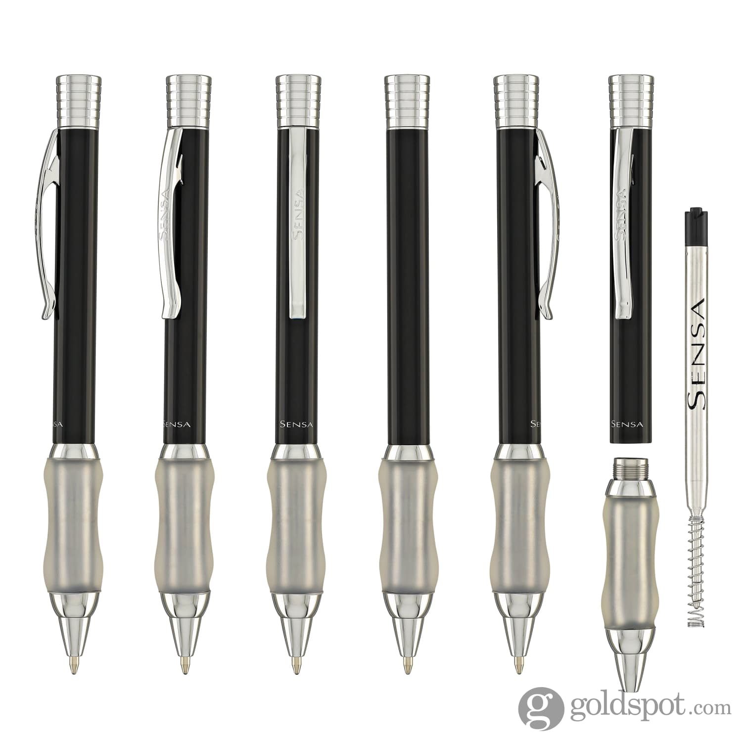 Sensa Modern Classic Ballpoint Pen in Licorice Black - Goldspot Pens