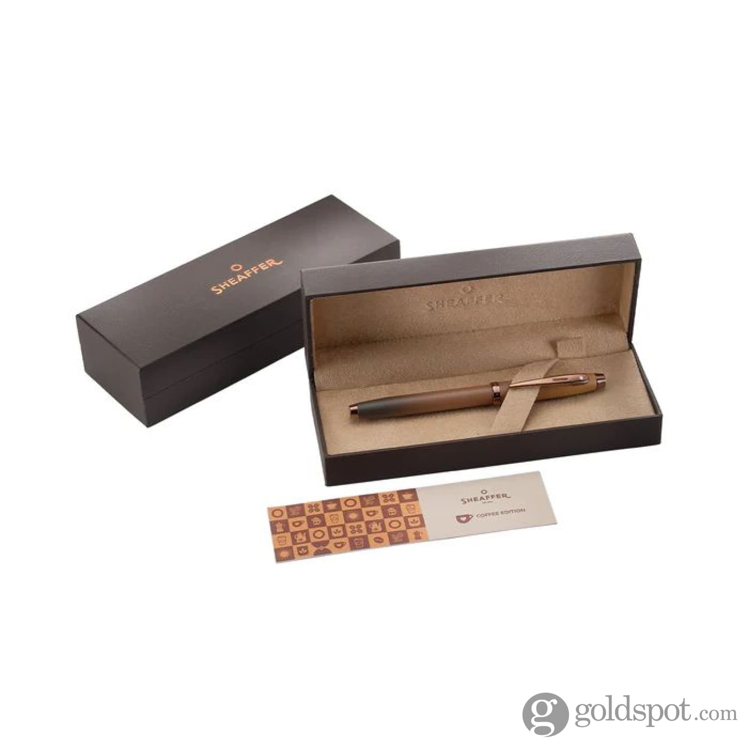 Sheaffer 100 Fountain Pen in Coffee Edition with PVD Rose Gold Trim ...