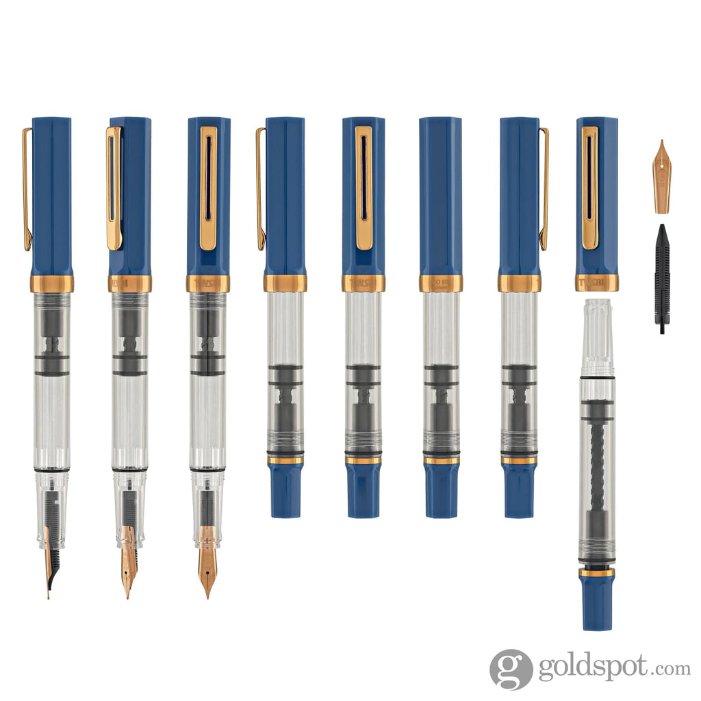 TWSBI Eco Fountain Pen in Indigo Blue with Bronze Trim - Goldspot Pens