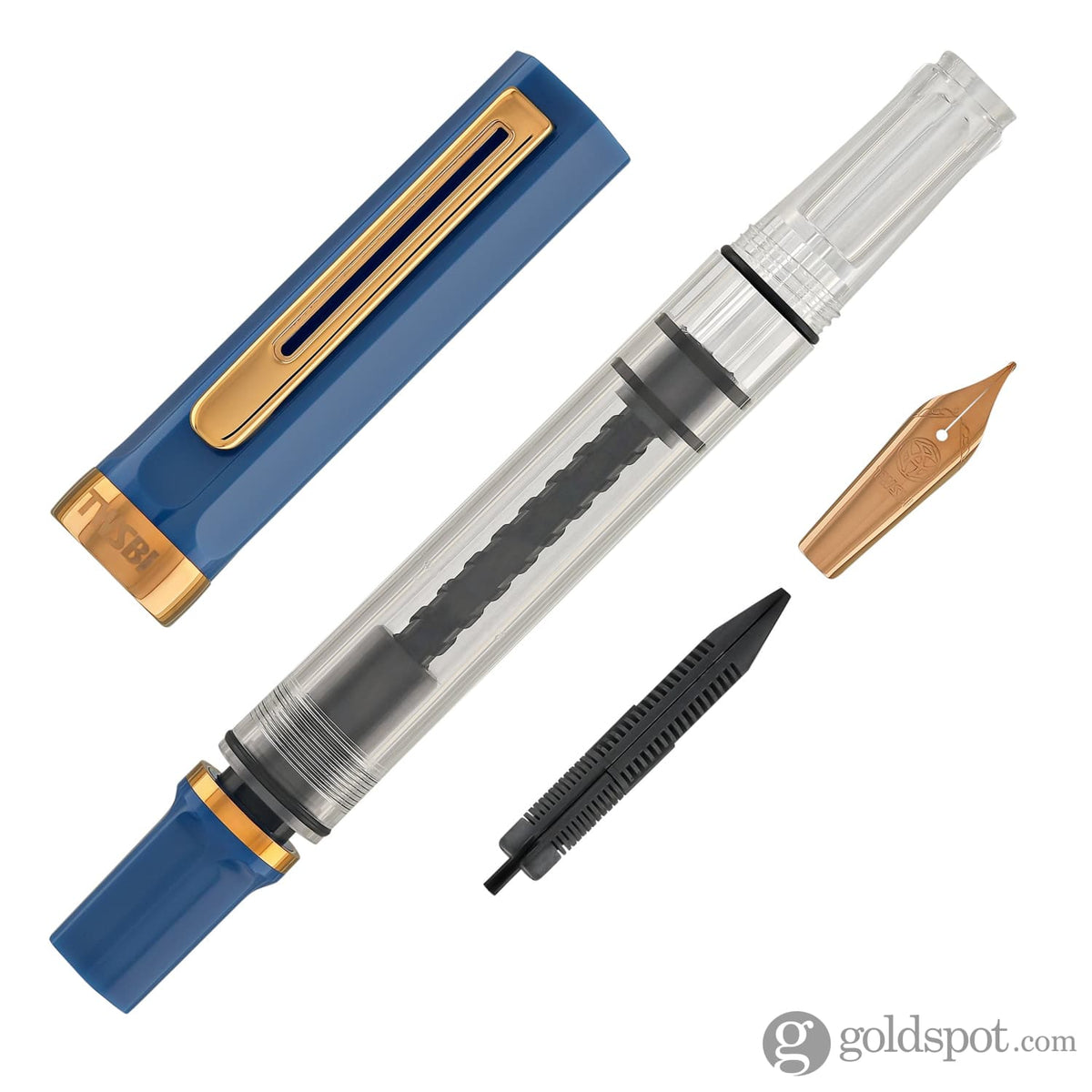 TWSBI Eco Fountain Pen in Indigo Blue with Bronze Trim - Goldspot Pens