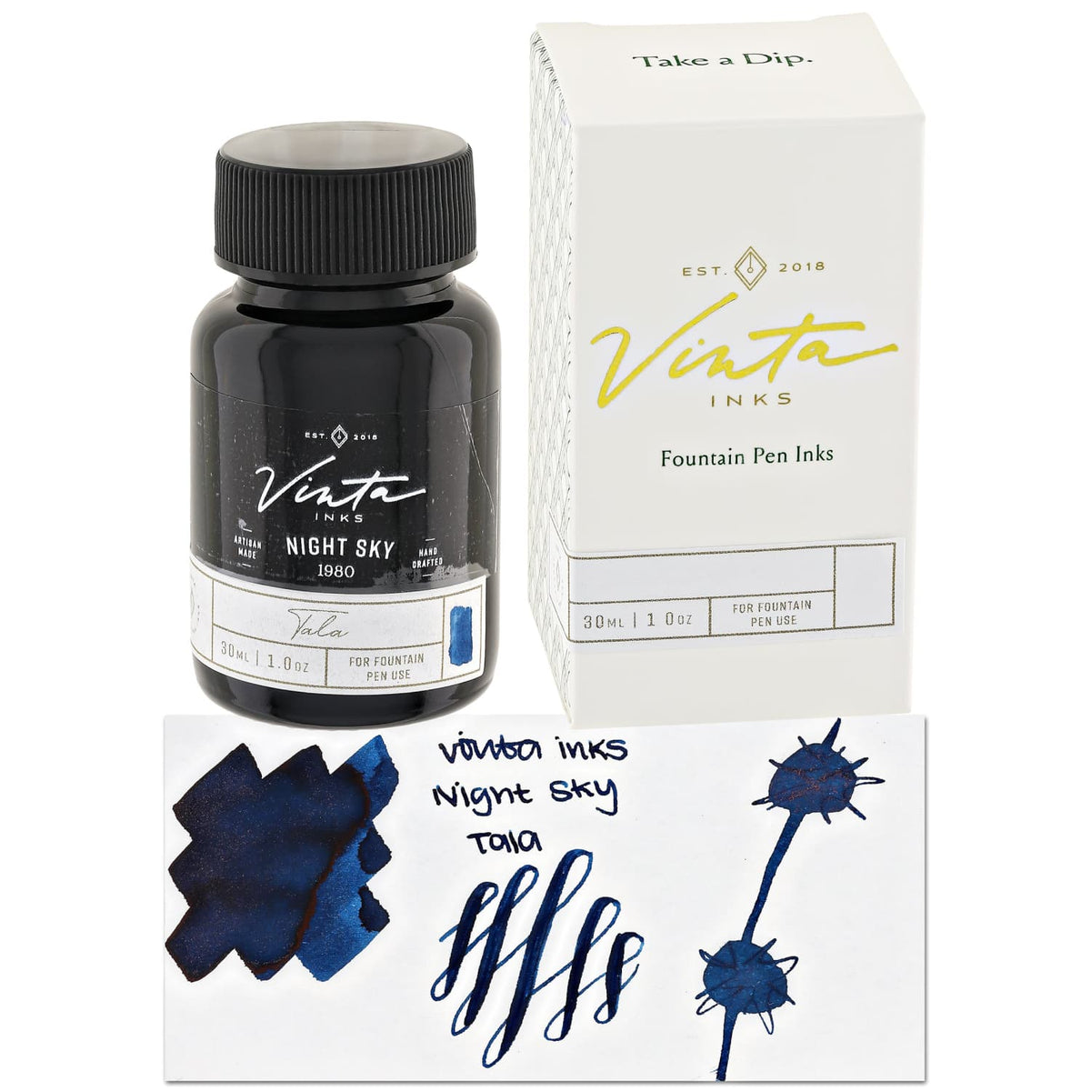 Vinta Inks 3.0 Shimmer Bottled Ink in Night Sky [Tala 1980] - 30mL ...
